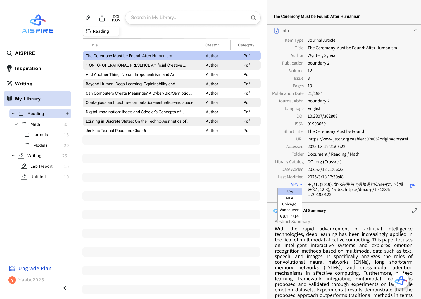 AIspire - AI Academic Writing Assistant
